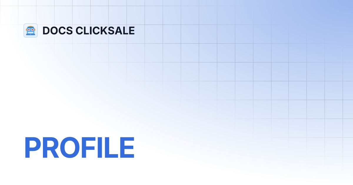 PROFILE | DOCS CLICKSALE